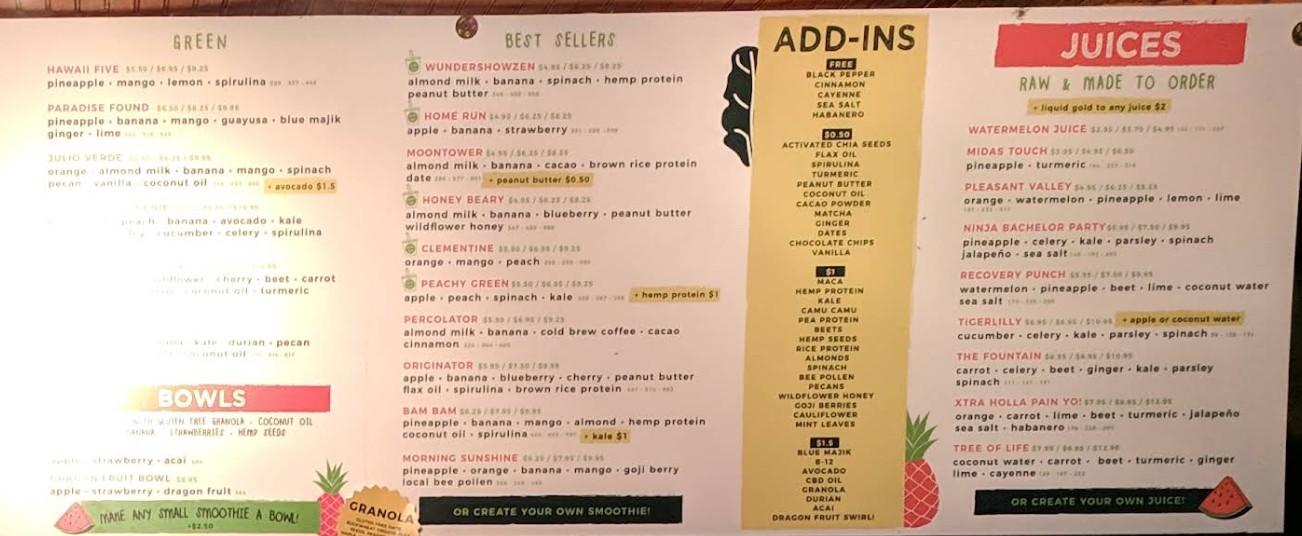 JuiceLand Restaurant Menu – Healthy Juices, Smoothies, & More in Austin, TX